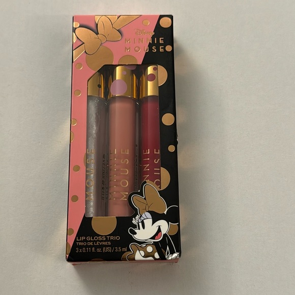 Disney | Makeup | New Pack Of 3 Disney Minnie Mouse Lip Gloss Trio Set ...